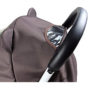 CHILDHOOD Baby Stroller Armrest Handle Sleeve Cover Universal Handle Cover Artificial Leather Black