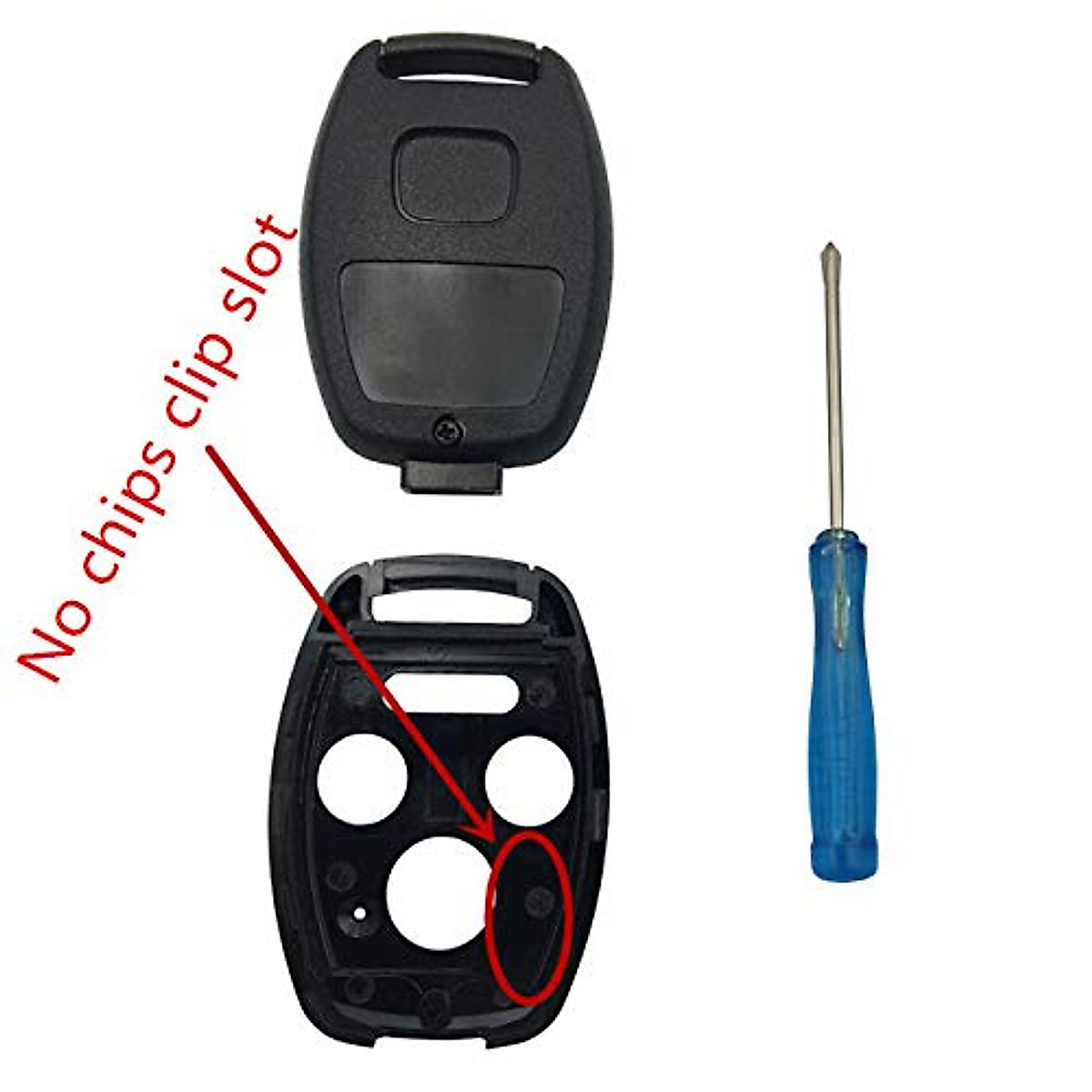 Replacement for 3+1 Buttons Keyless Entry Remote Honda Key Fob Case Fit for Honda 2008-2012 Accord 2006-2013 Civic EX 2009-2015 Pilot Fit for Honda 2008-2012 Accord 2006-2013 Civic EX 2009-2015 Pilot
