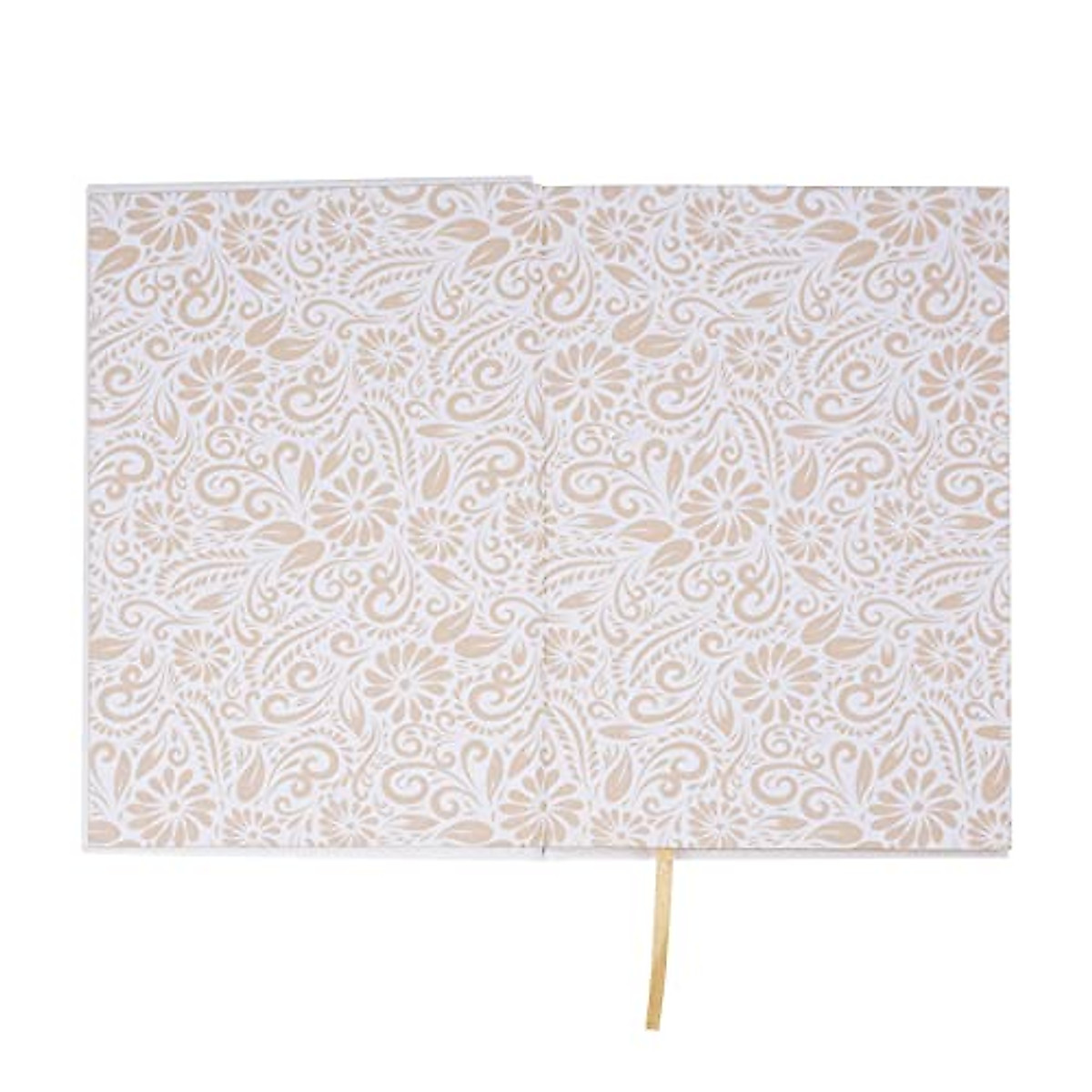 Avamie His and Her Wedding Vow Books Keepsakes, Wedding Officiant Books, Vow Renewal Books, Premium Hardcover with Gold Foil and Gilded Edges, 5.7x4 inch, Romantic White with Greenery Design, 46 Pages