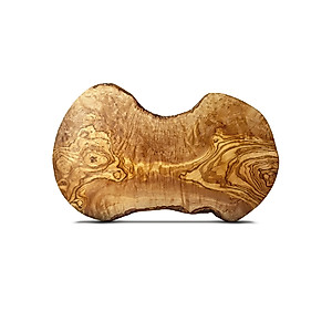 DYARI Personalized Cutting Board – 100% Natural Olive Wood Cutting Board – Premium Eco-Friendly Tunisian Rustic Serving Board – Laser Engraved Live Edge Charcuterie Board (Design 3)