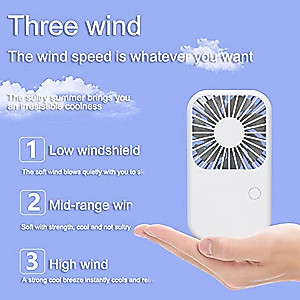 Aozhen Portable Handheld Fan USB Rechargeable Mini Fan Battery Operated Small Hand Held Fans 3 Speeds Adjustable Personal Desk Fan for Kitchen, Office, Outdoor