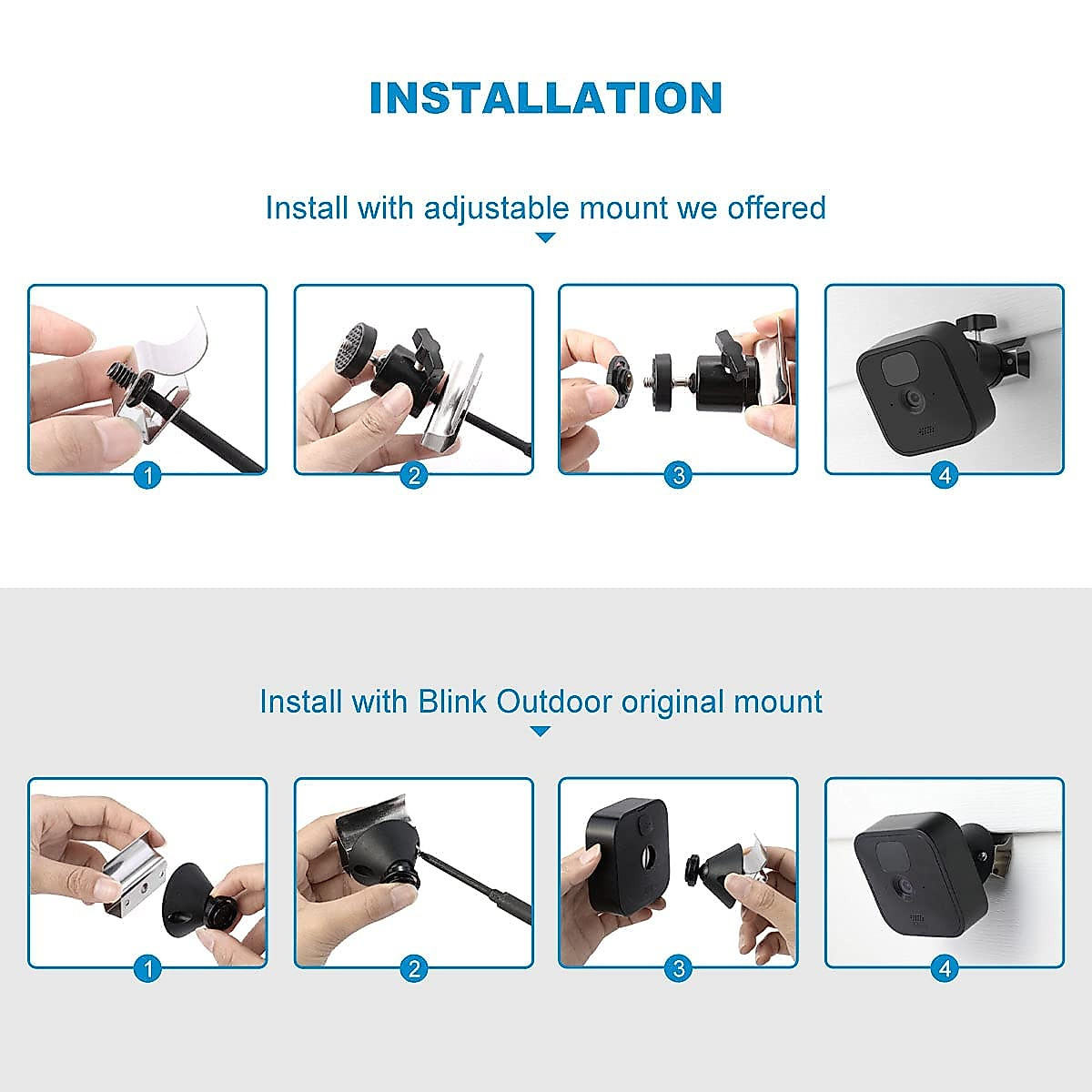 LANMU Vinyl Siding Mount Compatible with Blink Outdoor Camera, No-Hole Needed Hooks Clips and Mounting Bracket for Mounting Blink Camera, Accessories, Weatherproof, Easy to Use (3 Pack)