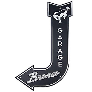 HangTime Ford Bronco Garage Sign, Vintage Metal Automotive Wall Art Decor, 11.5 in. x 17.5 in, Man Cave Stuff for Men