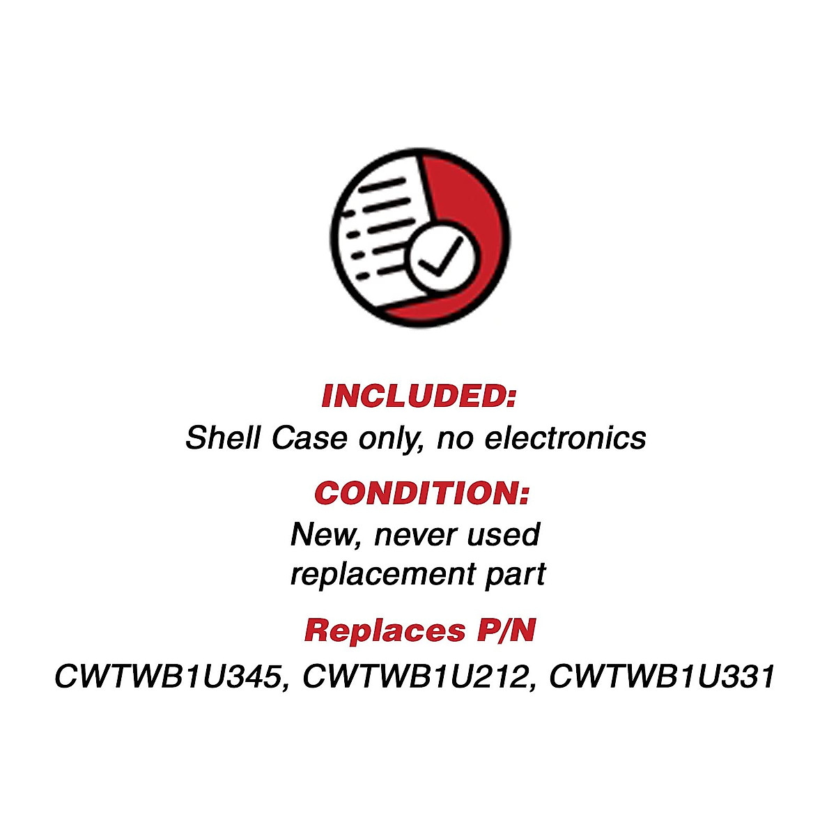 KeylessOption Just The Case Keyless Entry Remote Key Fob Shell Replacement - Black (Pack of 2)