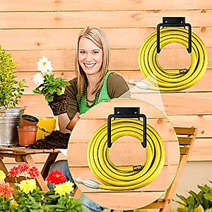 Metal Garden Hose Holder - Water Hose Hanger Wall Mount, Heavy Duty Hose Holder Hose Hook Holds Up to 150Ft for Outside Garden Hose, Expandable Hose, Hose Reel, Water Hose, Pocket Hose, Flexable Hose