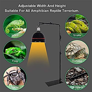 SZDADJY Reptile Lamp Stand for Habitat Cage, Landing Lamp Holder Bracket with Base, Support for Reptile Terrarium Light Stand (Medium-Sized)