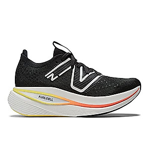 New Balance Women's FuelCell SuperComp Trainer V1 Running Shoe, Black/Black Metallic/Neon Dragonfly, 8.5