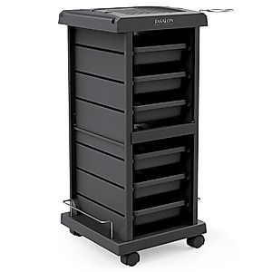 TASALON Salon Trolley Cart for Salon Station - Space Saving Salon Rolling Cart for Extra Storage - Hair Salon Beauty Cart - 6-Tray Salon Cart - Multipurpose Tool Cart - Tattoo Tray