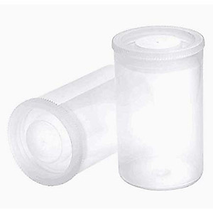 20 PCS Clear Plastic Film Canisters with Lids，35mm CaliberEmpty Camera Reel Containers,Storing of Small Personal and Household Items,Pills, Film, Keys, Coins, Art Beads and More Storage Containers