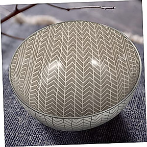 EXQUIMEUBLE 1Pc ceramic rice bowl porcelain rice bowl Soy Dipping Sauce Dishes japanese ramen bowls oatmeal bowls udon noodle bowl melamine ramen bowl Hand-Pulled Noodle ceramics big bowl