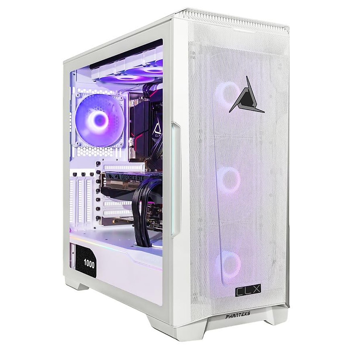 CLX Set VR-Ready Gaming Desktop - Liquid Cooled AMD Ryzen 9 7950X 4.5GHz 16-Core Processor, 64GB DDR5 Memory, GeForce RTX 4090 24GB GDDR6X Graphics, 1TB SSD, 6TB HDD, Windows 11 Home 64-bit, white