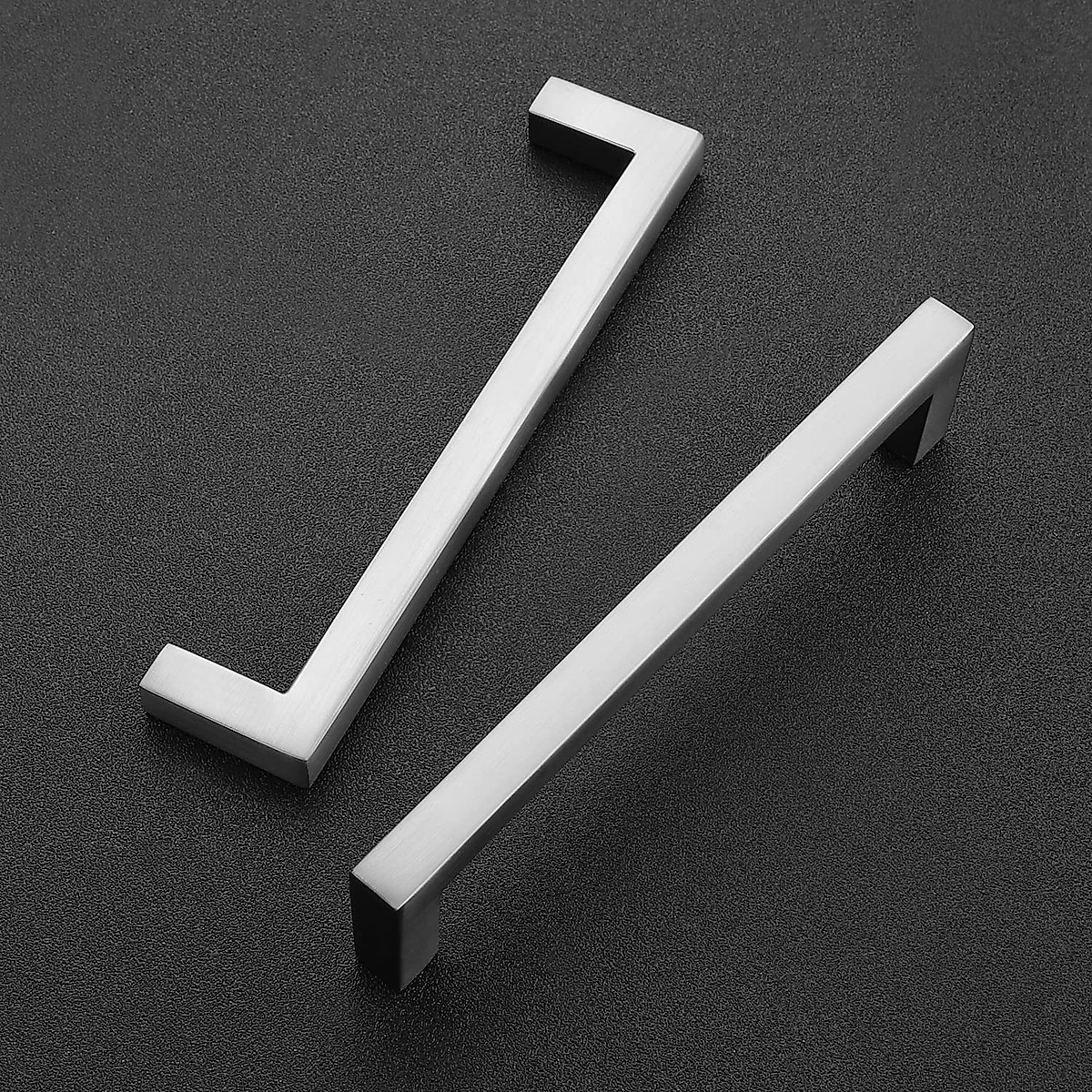 Ravinte 30 Pack Solid 5 Inch Center to Center Slim Square Bar Drawer Handles Kitchen Cabinet Handles Brushed Nickel Drawer Pulls Kitchen Cabinet Hardware Kitchen Handles Cabinet Pulls