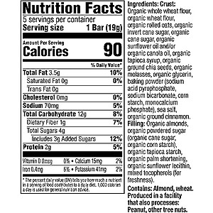 Plum Organics | Mighty Nut Butter Snack Bars | Organic Toddler & Kids Snacks | Almond Butter | 0.67 Ounce Bar (40 Total)