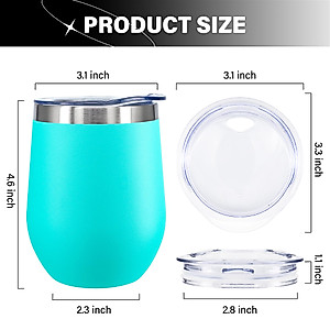 ATHAND Mothers Day Gifts for Mom,Mamasaurus Tumbler Gifts for mother in law with Lid 12oz Wine Glasses,Mom Cup Double Wall Insulated Coffee Mug,Birthday Gift for Wife Women (Mint)