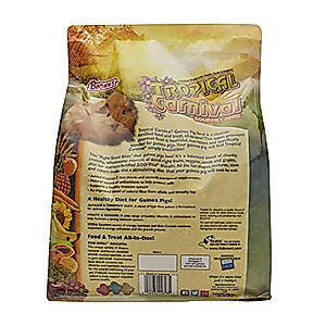 F.M. Brown's Tropical Carnival Gourmet Guinea Pig Food with Alfalfa and Timothy Hay Pellets - Vitamin-Nutrient Fortified Daily Diet - 10 lb