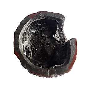 Reptile Pet Supplies Tortoise Resin Basking Platform,Turtle Round Wood Grain Platform Resin Ornament Dodge Hole (Round)