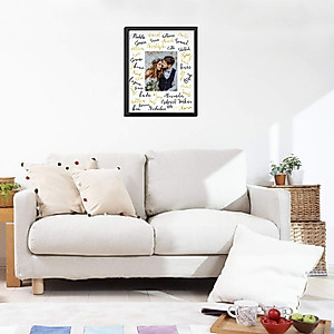 ONE WALL Tempered Glass 16x20 Signature Picture Frame with White Mat Display 8x10 Photo for Wedding, Celebrations and Graduation, Black Wood Frame for Wall Hanging - Mounting Hardware Included