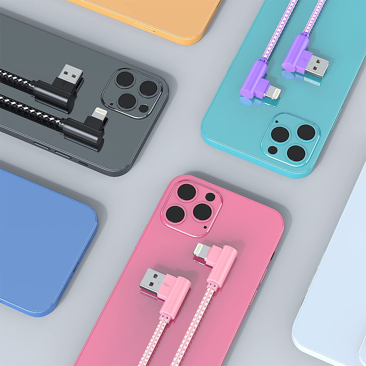 iPhone Charger Cord Lightning Cable 6 ft 3 Pack iPhone Charging Cable Long iPhone 11 Charger 6ft [Apple Certified] Nylon Braided Fast Charging for 13 mini/13/12/11 Pro MAX/XR/XS/8/7/Plus/6S/SE/iPad…