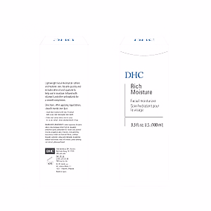 DHC Rich Moisture, Lightweight Facial Moisturizer, Dry Skin, Hydrating, Fragrance and Colorant Free, Ideal for dry dehydrated and sensitive skin, 3.3 fl. oz.