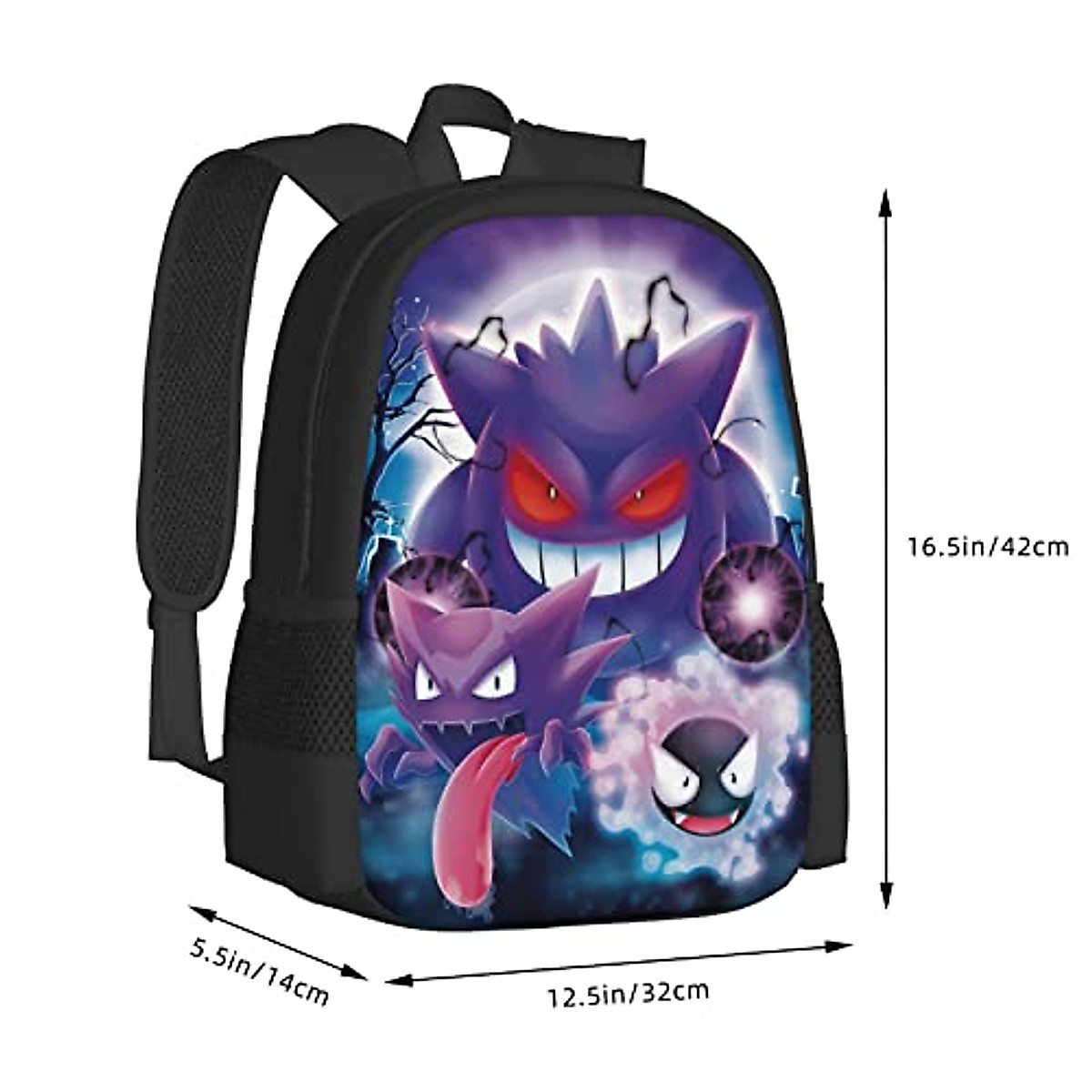 NoogYent Backpack, Anime Adjustable Shoulder Straps Laptop Backpack Simple Large Capacity Backpack Travel Bag, One Size (11629)