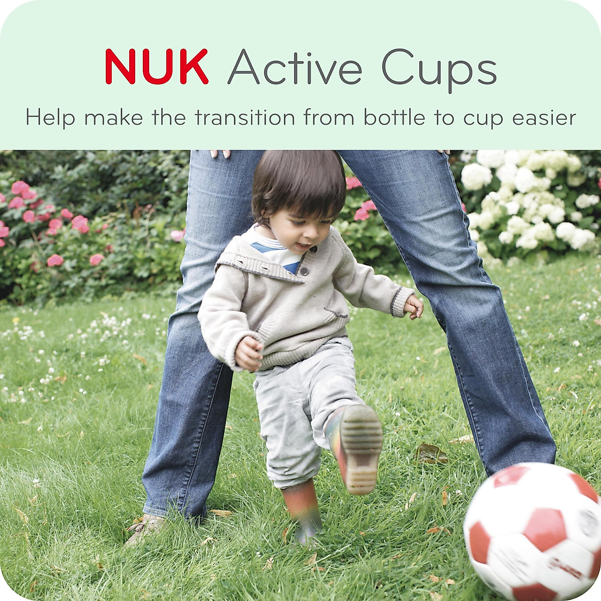 NUK Active Sippy Cup, 10 oz, 2 Pack, 8+ Months, Blue