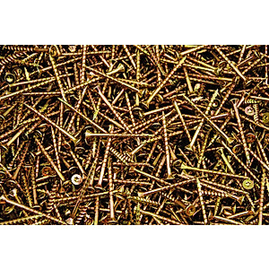 (500) Torx T20 Star Flat Head 8 x 2 Yellow Zinc Type 17 Outdoor Wood Screw