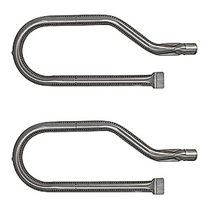 UpStart Components 2-Pack BBQ Gas Grill Tube Burner Replacement Parts for Bull Texan Lonestar - Compatible Barbeque Stainless Steel Pipe Burners