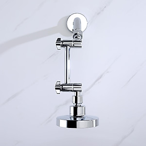 Senhozi 4 Inch Shower Head Extension Arm, Solid Brass Shower Arm for Shower Head Extension, Adjustable Shower Arm for Rainfall Shower Head and Handheld Shower Head, SE003CP