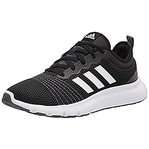 adidas Women's Flex 2 Running Shoe, Black/White/Grey, 8.5