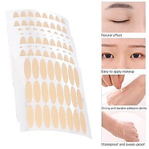 ZJchao Eyelid Tape, 240 Pairs Double Tapes Stickers Strip Sticker with Fork Rod Eyelids Big Eye Makeup Tool for Saggy Hooded Droopy Uneven Mono-Eyelids
