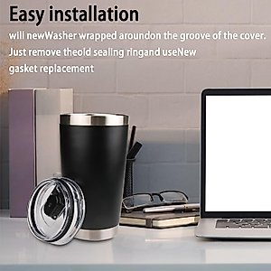 Generic 8 Pack Suitable for 20 oz yeti rubber seal replacement,Suitable for Yeti Rambler、Chillout、Rtic、Hogg、Beast、Mossy Oak、Ozark Trail Brand mugs, 1, WFGSADWSA060