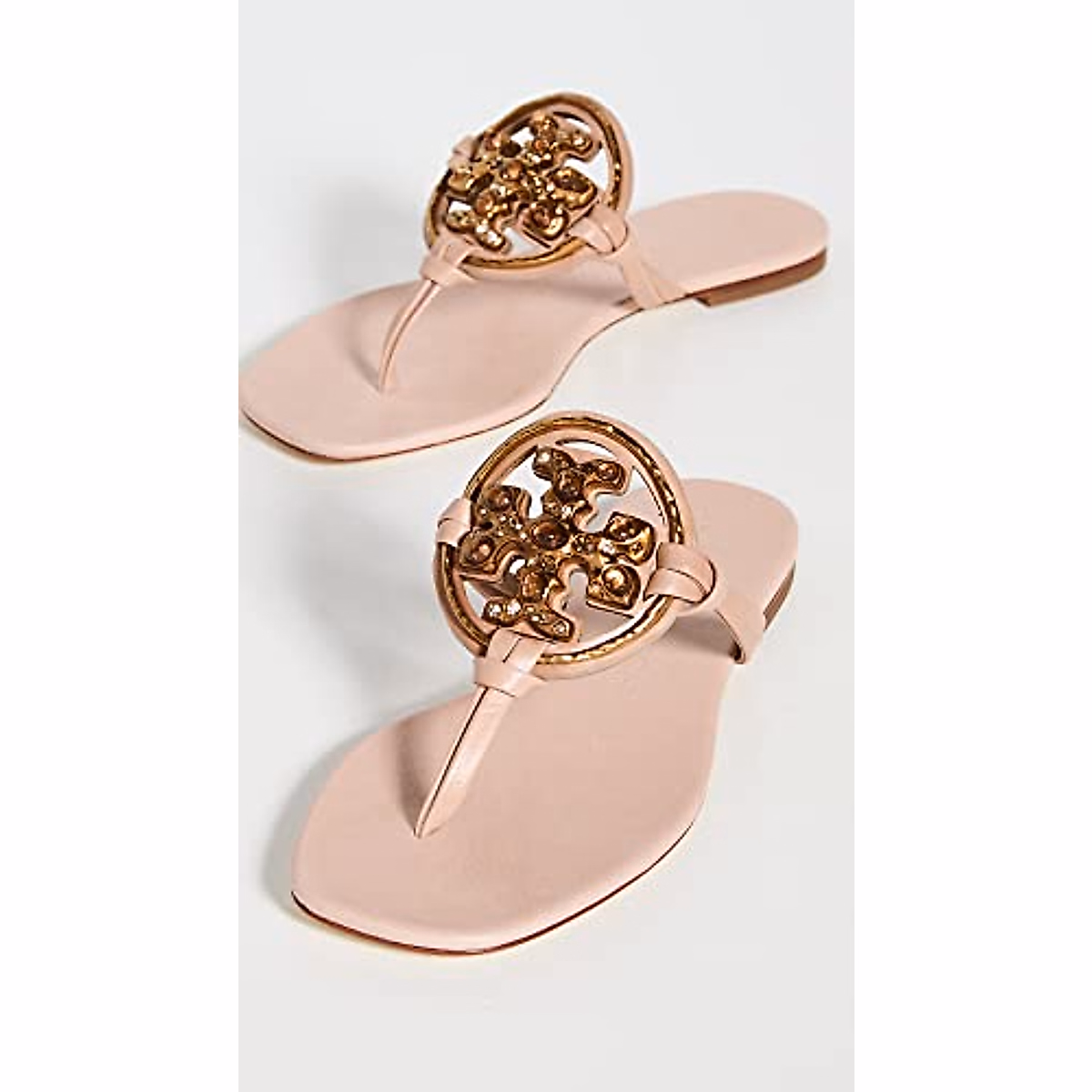 Tory Burch Women's Jeweled Miller Sandals, Meadowsweet, Pink, 8 Medium US