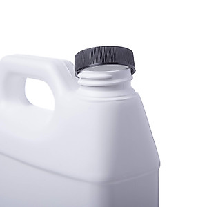 Consolidated Plastics Rectangular F-Style Bottle with Cap, HDPE, White, 32oz, 12 Piece