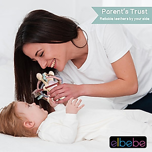 Elbebe Silicone Teething Toys - Baby Teething Toys - Baby Teether - Silicone Teethers for Babies - Baby Chew Toys - Silicone Baby Teether - Infant Teething Toys - Hamburger & Fries - Set of 2