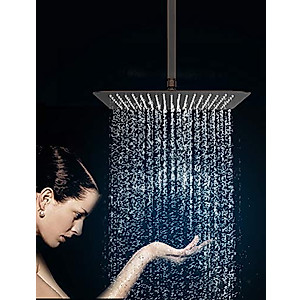 SR SUN RISE 12 Inch Brass Rain Shower Head Oil Rubbed Bronze High Pressure Rainfall Showerhead Water Saving