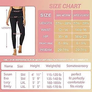 iceROSE 7 Pack Leggings for Women, High Waisted Black Yoga Leggings for Workout Running Maternity