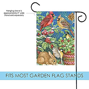 Toland Home Garden 119372 Winter Feast Winter Flag 12x18 Inch Double Sided Winter Garden Flag for Outdoor House Flag Yard Decoration