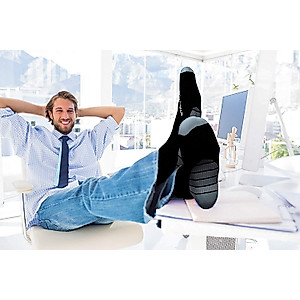 Physix Gear Compression Socks - Best Men & Womens Compression Socks for Circulation, Running, Nurses, Athletic Use Sock Compression, Blood Pressure Socks, Calcetines de Compresion, Black/Grey, S/M