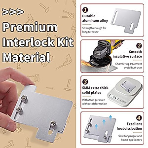 Generator Interlock-Kit for Eaton-Cutler-Hammer Panel - Fit 1-1/2" Space on Main &Branch EAT-CH Series 150 or 200amp Only Main Circuit TAN Breaker Box, Safety Manual Electric Lockout, UL Tested