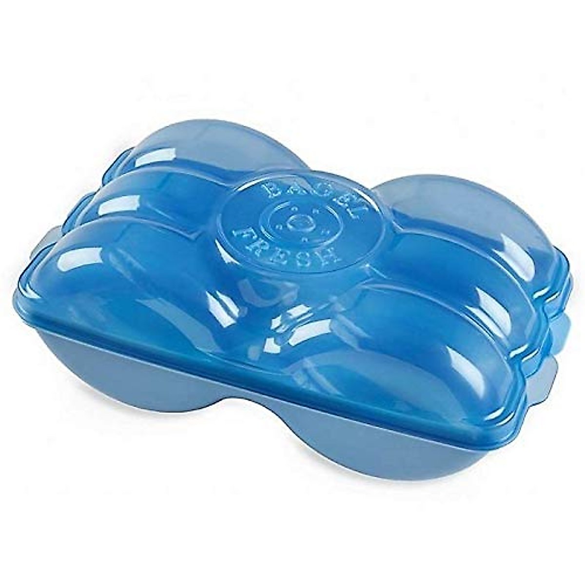 Bagel Fresh Container (1 Count, Holds 6) Fresh Bagel Keeper & Airtight Container for Bread Storage - Bagel Saver Container - Eco Friendly, Reusable Bagel Storage Container