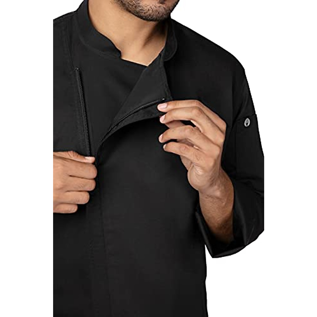Chef Works Unisex Sustainable Hartford Chef Coat, Black, Medium