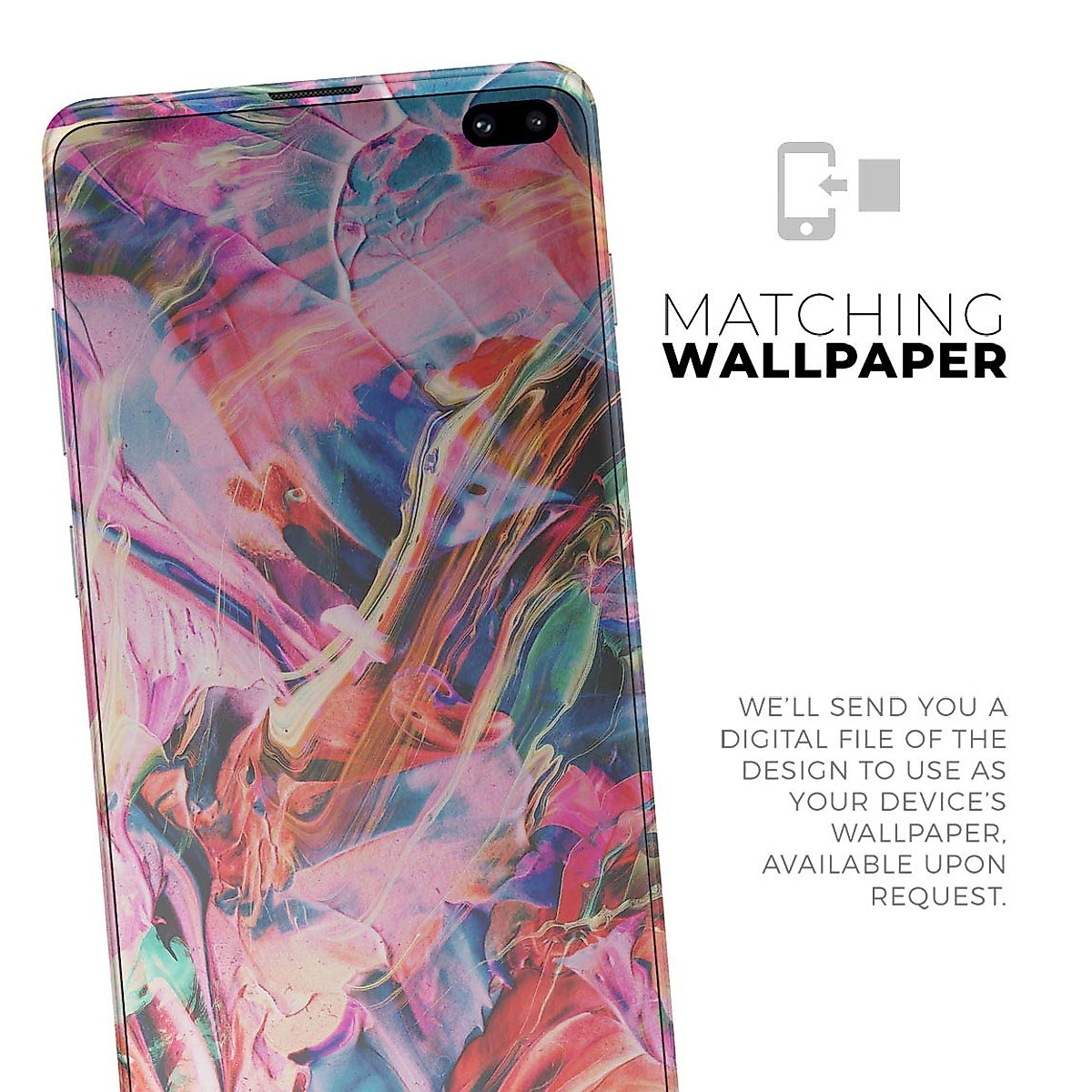 DesignSkinz Liquid Abstract Paint Remix V73 Protective Vinyl Decal Wrap Skin Cover Compatible with The Samsung Galaxy S20 (Screen Trim & Back Glass Skin)