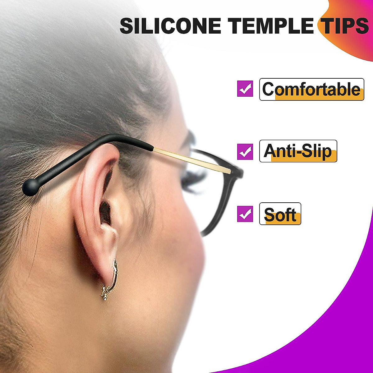 VISOONE Anti Slip TR90 Blue Light Blocking Glasses Size M Eyewear Frame with Anti Glare Eye Protection for Women GaeL