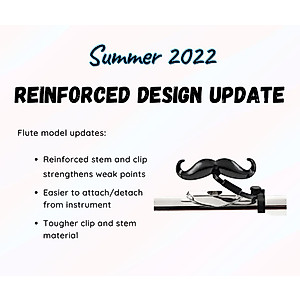 Flute-stache - The Original Clip-on mustache for Flute by Brasstache