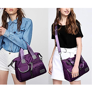 FiveloveTwo Women Ladies Multipocket Nylon Hobo Top-handle Bags Shoulder Crossbody Bag Totes Satchels Handbags and Purses…