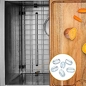 MECCANIXITY Kitchen Sink Rack Feet 5mm ID x 13mm OD PVC Sink Replacement Feet for Protective Sink Grid, Clear Pack of 40