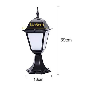Lights Outdoor IP65 Retro LED Aluminum Pillar Post Lights, Villa Outdoor Lanterns Pillar Column Lighting Lamp, Landscape Commercial Streetlights Stadium