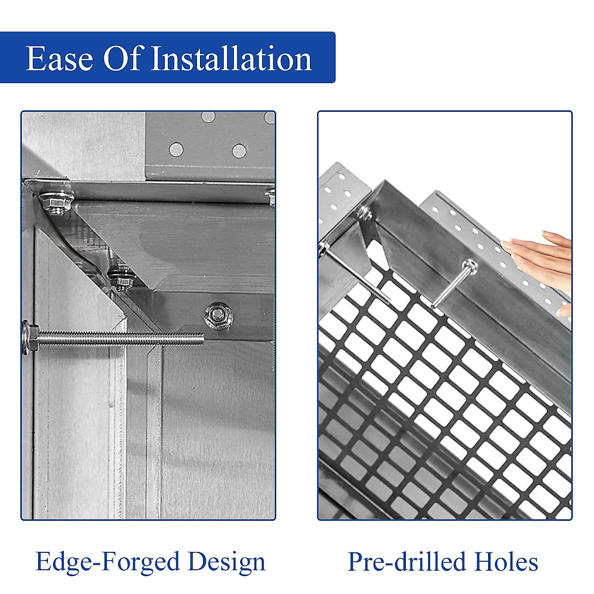 Flieeya Chimney Cap, Stainless Steel Chimney Cap, 17" x 29" Bolt On Single Flue Chimney Cover 304 Stainless Steel Fireplace Chimney Cover Adjustable for Outdoor Masonry Chimney