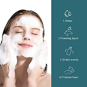 Foaming Soap Dispenser Bottle Travel Foam Pump Bottle 2 Pack 100 ml/3.4 oz Plastic Foam Dispenser Bottles Empty Refillable Containers Dish Soap Dispenser for kitchen, Cleanser, Shampoo(Pink)