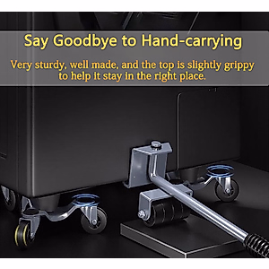 Furniture Moving Dolly, Furniture Tri Dolly, 3 Wheel Movers Dolly for Moving Heavy Furniture, 330LB Load Capacity, Furniture Moving Wheels 4 Pack, 6-Inch Steel Tri-Dolly with Lifter